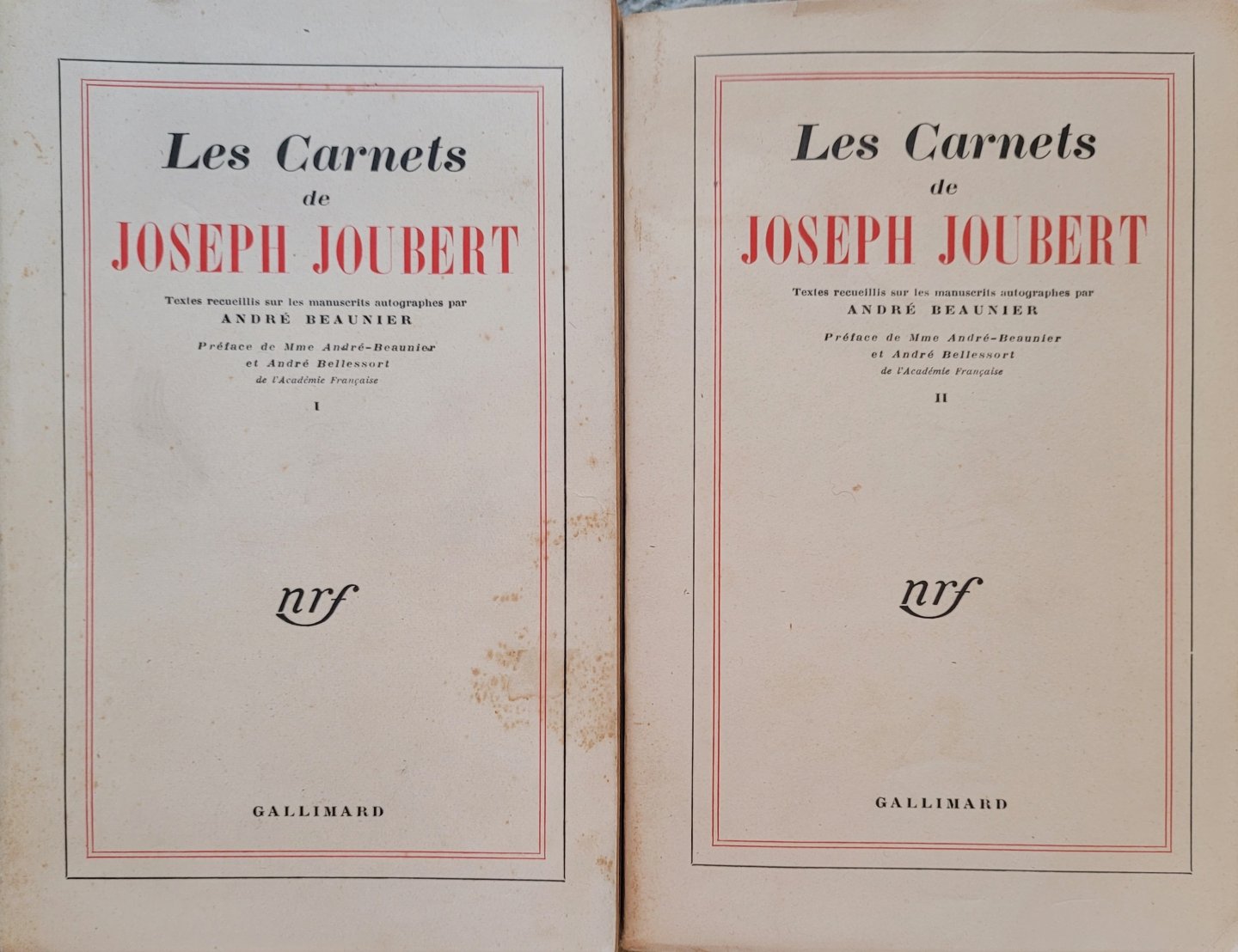 Boekwinkeltjes.nl - Les Carnets de Joseph Joubert. (2 volume set ...